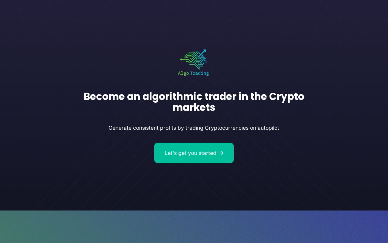 Start Algorithmic Crypto Trading